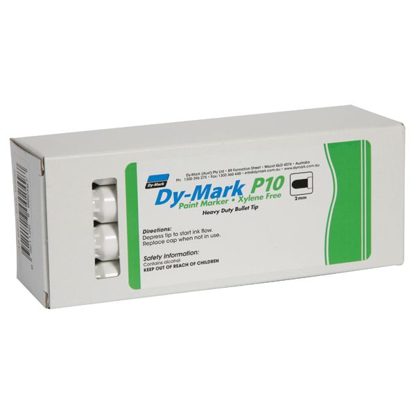 Dy-Mark P10 Paint Marker White (Box of 12) DYMARK P10 WH | C.R.Kennedy Geospatial Solutions